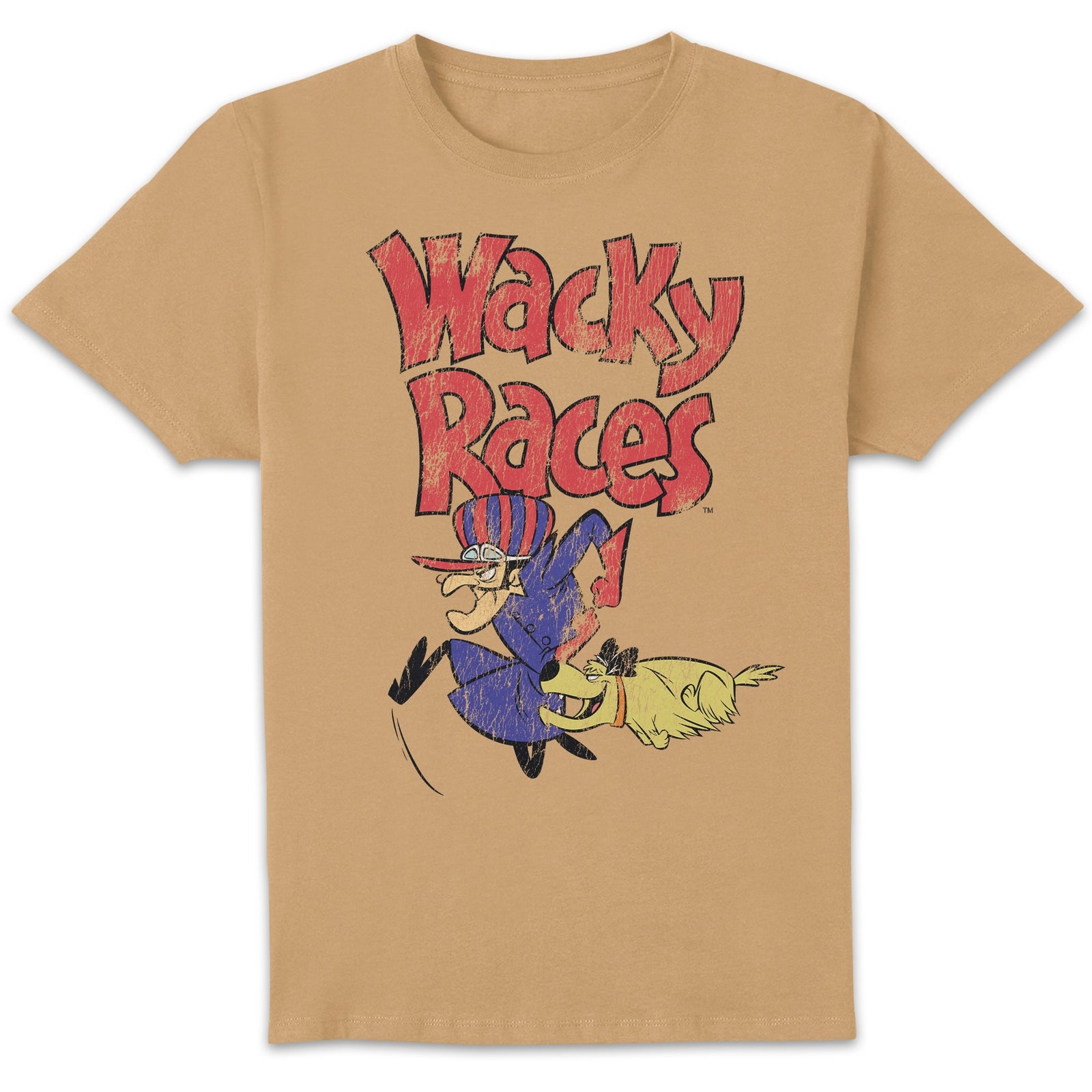 Wacky Races Logo Unisex T-Shirt - Tan Clothing - Zavvi US