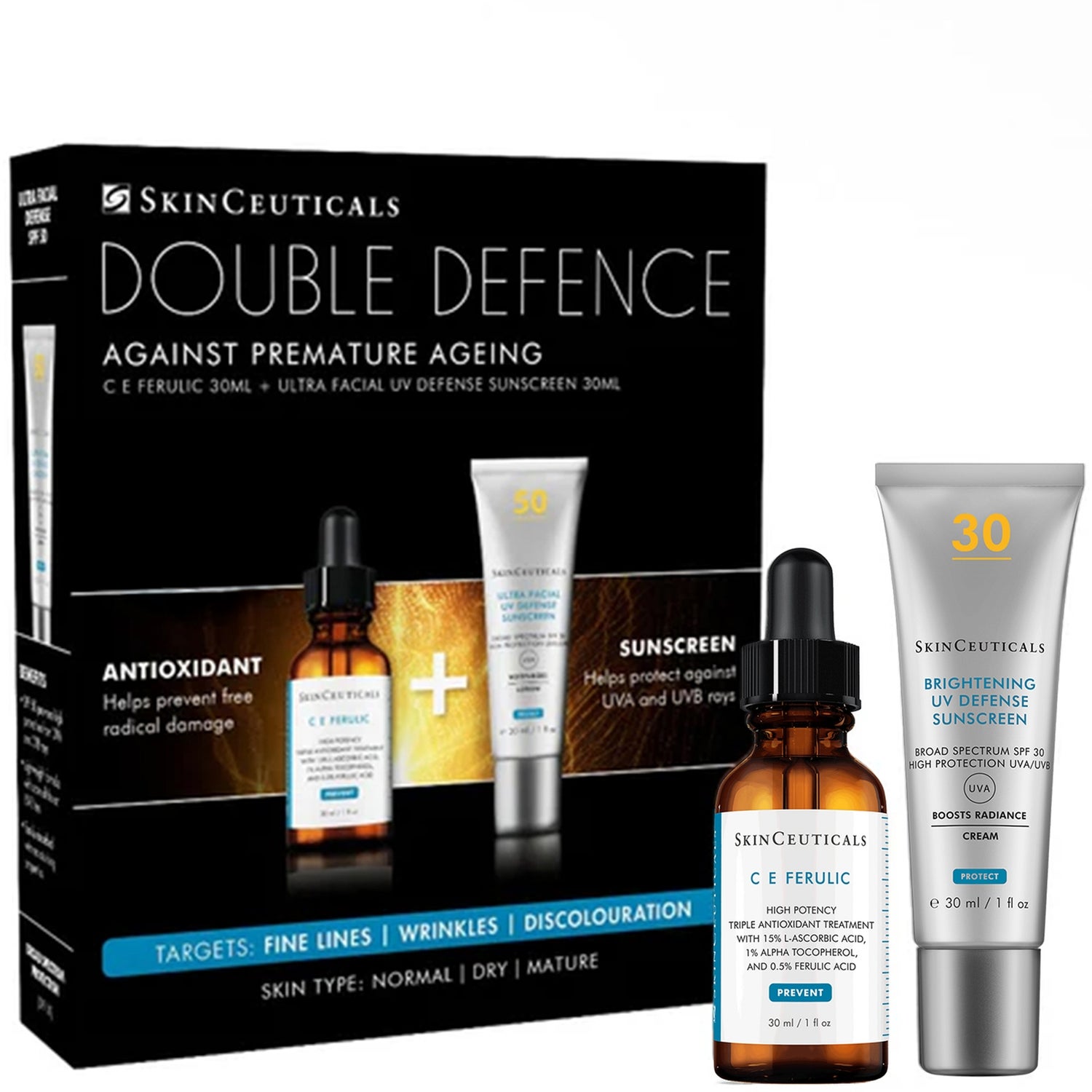 SkinCeuticals Double Defence 2026 C E Ferulic and Advanced brightening ...
