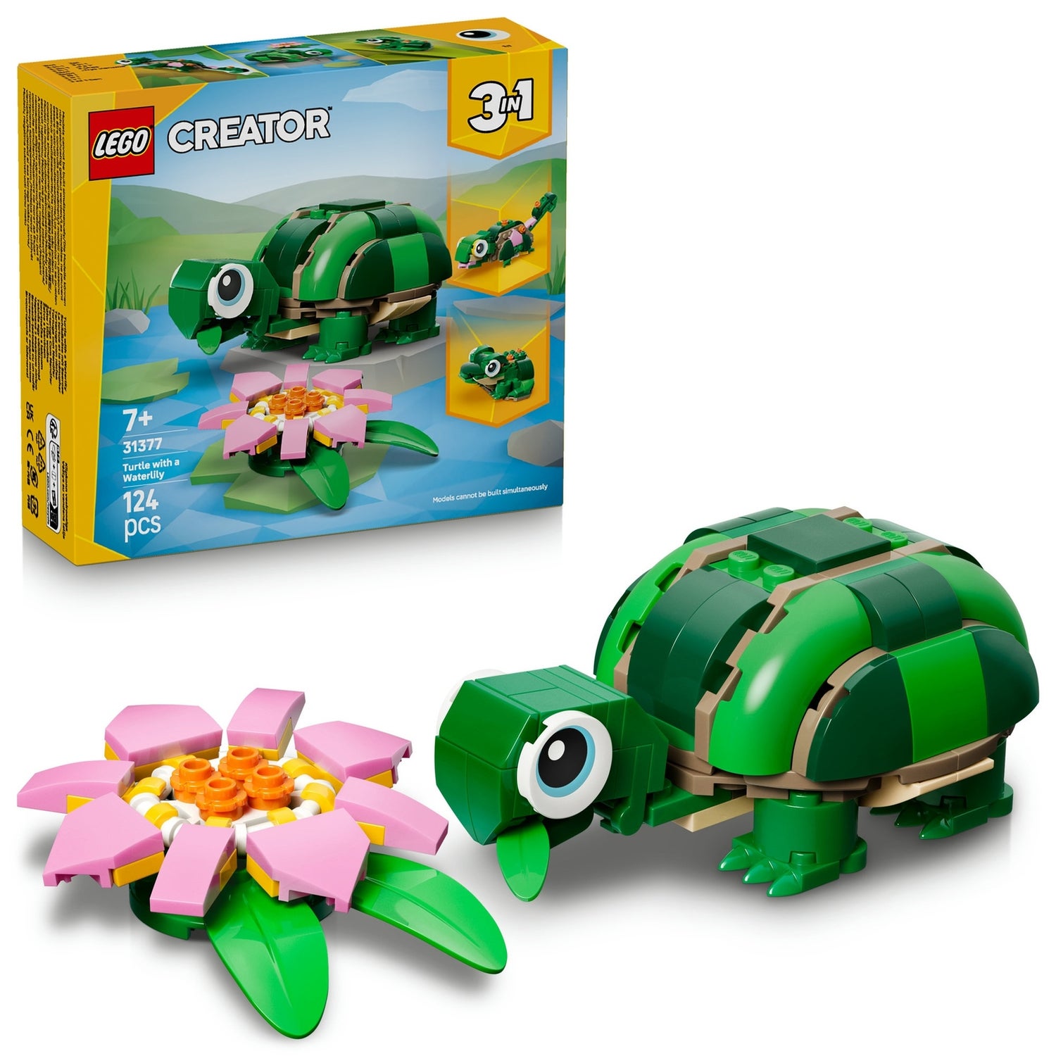 LEGO Creator 3in1 Turtle with a Water Lily Flower Toy 31377 Toys ...