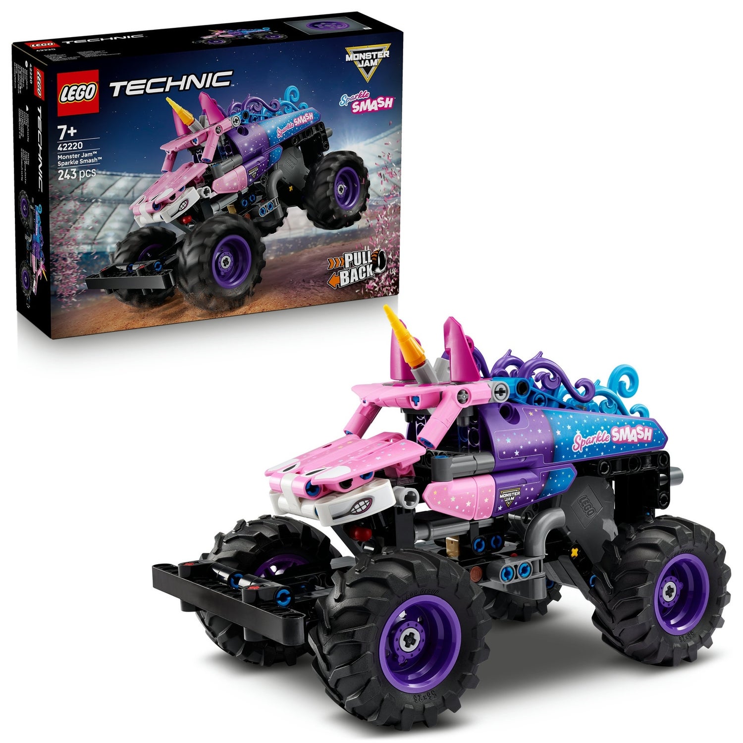 LEGO Technic Monster Jam Sparkle Smash Pull-Back Toy 42220 Toys | Zavvi ...