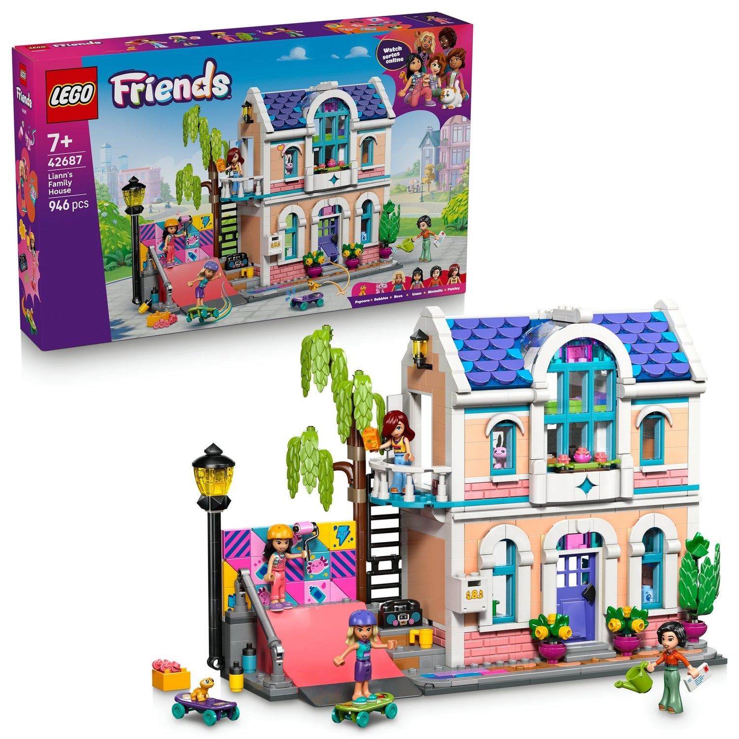 LEGO Friends Liann’s Family House Toy with Mini Dolls 42687 Toys - Zavvi UK