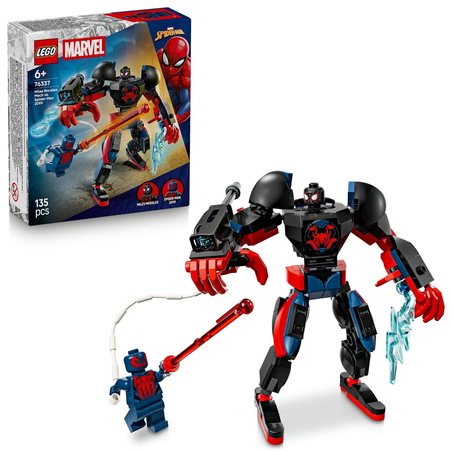 LEGO | Marvel Miles Morales Mech vs. Spider-Man 2099 76337 Toys | Zavvi Australia