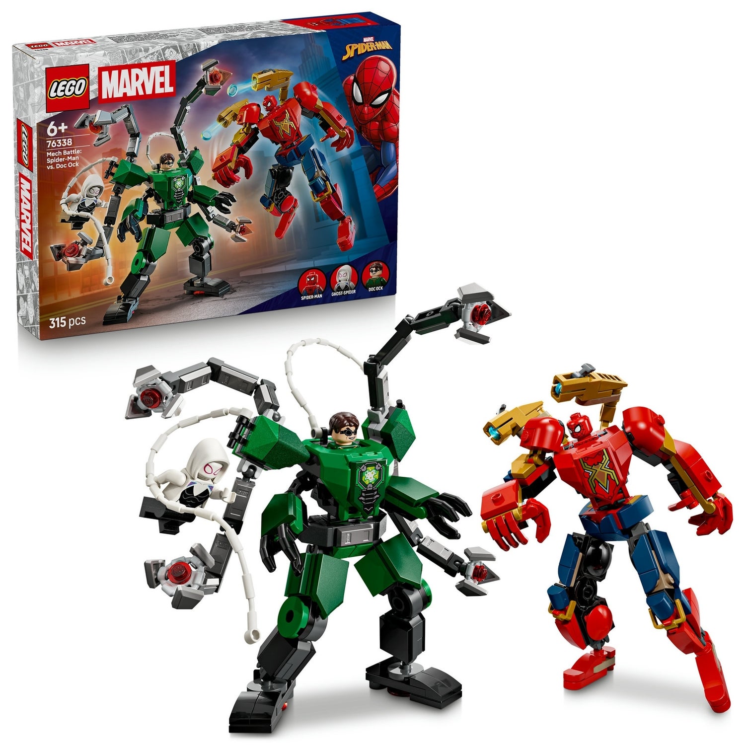 LEGO | Marvel Mech Battle: Spider-Man vs. Doc Ock Set 76338 Toys | Zavvi Australia