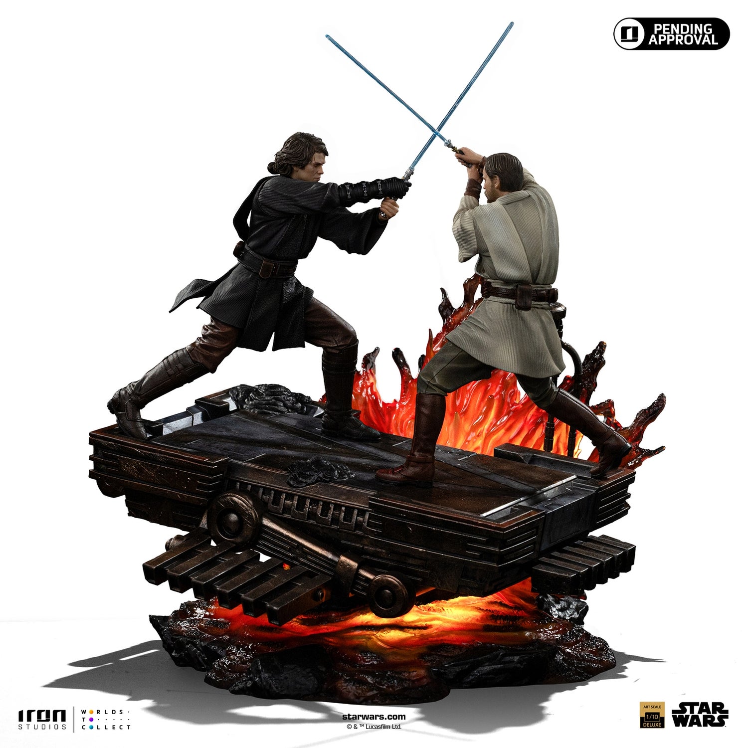 Iron Studios Star Wars Art Scale 1/10 Anakin Vs Obi Wan Figure | Zavvi.nl