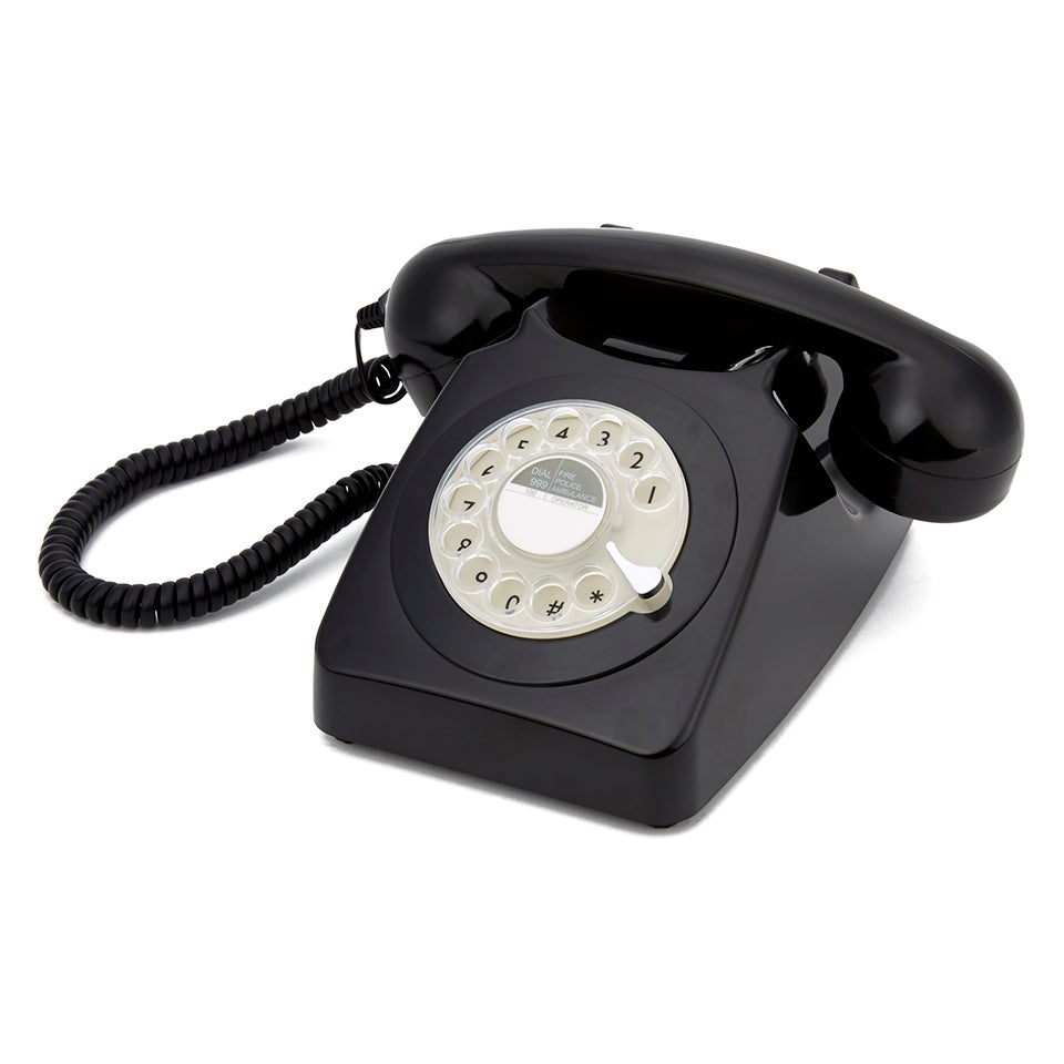 GPO Retro 746 Rotary Dial Telephone - Black - IWOOT UK