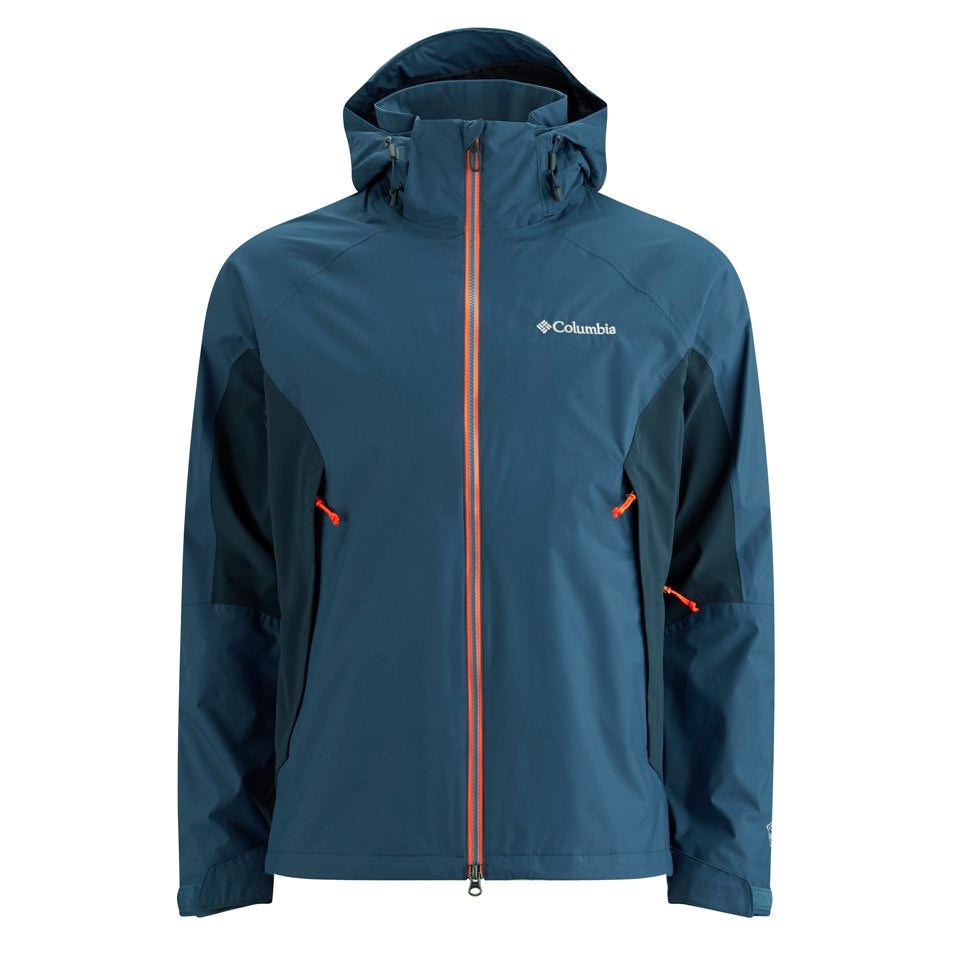 Columbia Men's On the Mount Waterproof Jacket - Everblue Green/Orange ...