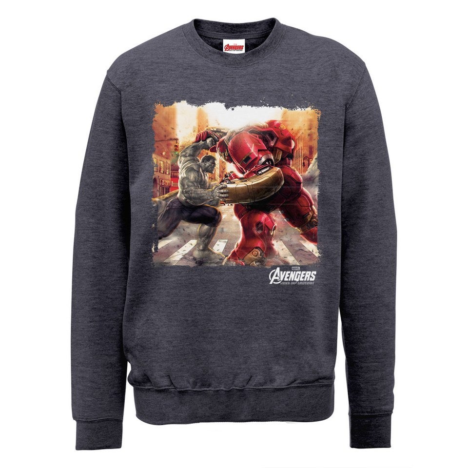 Marvel Avengers Age of Ultron Hulk vs. Hulkbuster Scene Sweatshirt ...