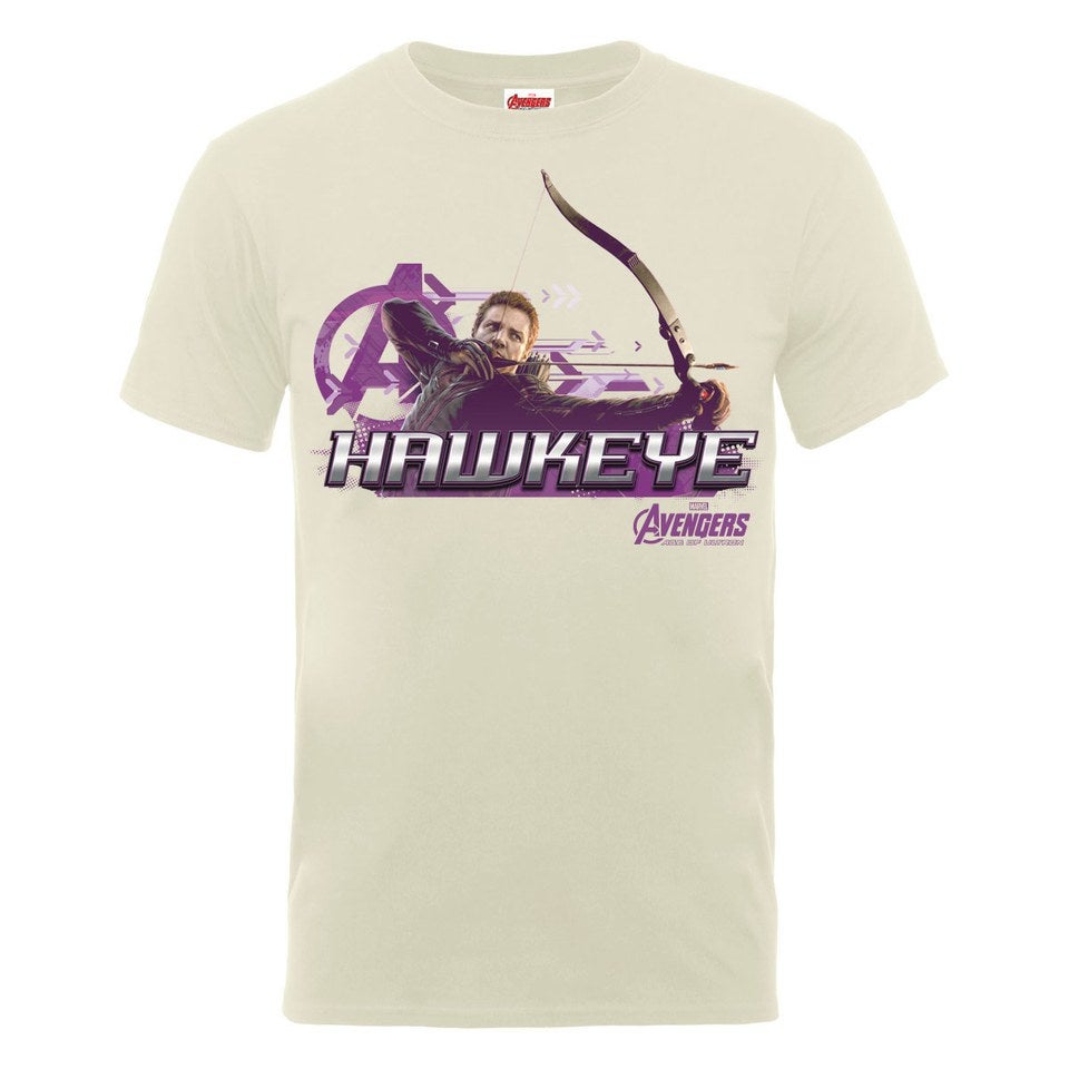 Marvel Avengers Men's Age of Ultron Hawkeye Logo T-Shirt - Nude ...