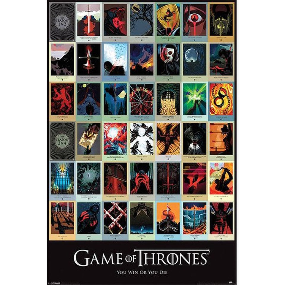 Game Of Thrones Episodes - 24 x 36 Inches Maxi Poster Merchandise ...