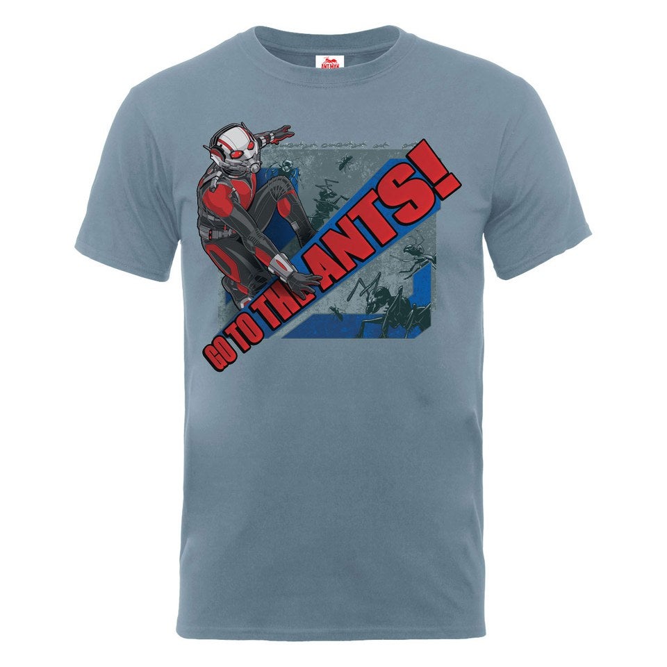 Marvel Men's Ant Man go to the Ants T-Shirt - Indigo Blue Merchandise ...