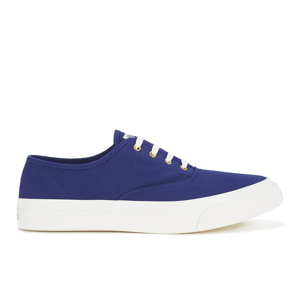 Maison Kitsuné Men's Canvas Sneakers - Navy - Free UK Delivery Available