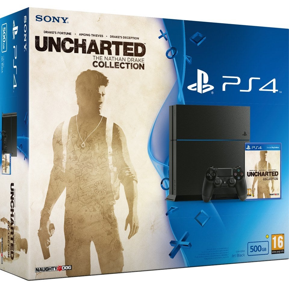 Sony PlayStation 4 500GB Console Includes Uncharted The Nathan Drake Collection Games Consoles Zavvi UK
