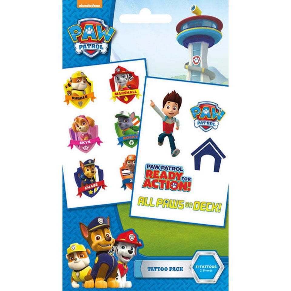 Paw Patrol Characters - Tattoo Pack - IWOOT UK