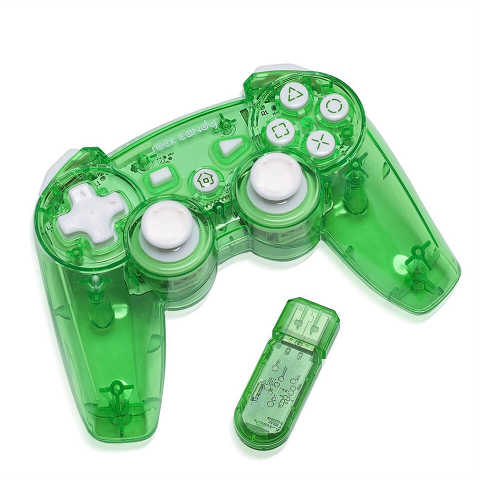 ps3 controller clear green
