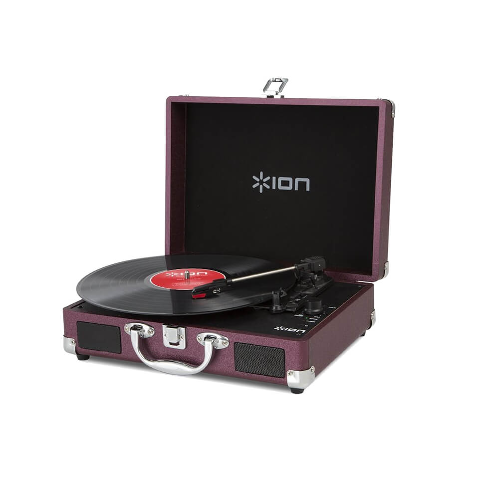 ION Audio Vinyl Portable USB Turntable - Raspberry - IWOOT UK
