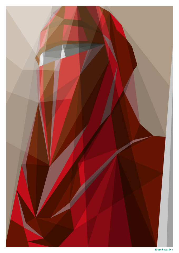 Star Wars Guard Imperial Guard Inspired Geometric Art Print - 16.5" x ...