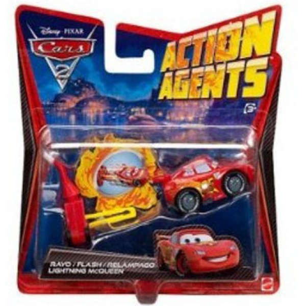 Cars 2: Action Agents Vehicle & Launcher Lightning McQueen - IWOOT UK