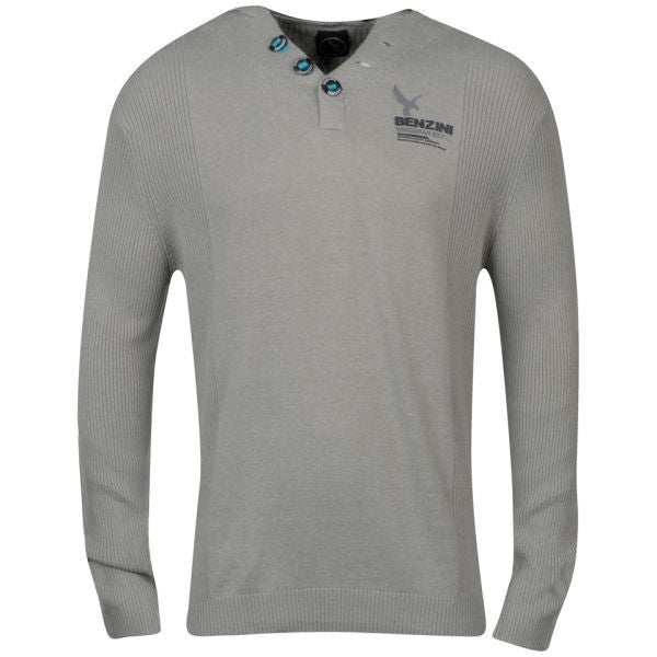 Benzini Men's Sonic Hooded Knit - Grey Marl Mens Clothing - Zavvi US