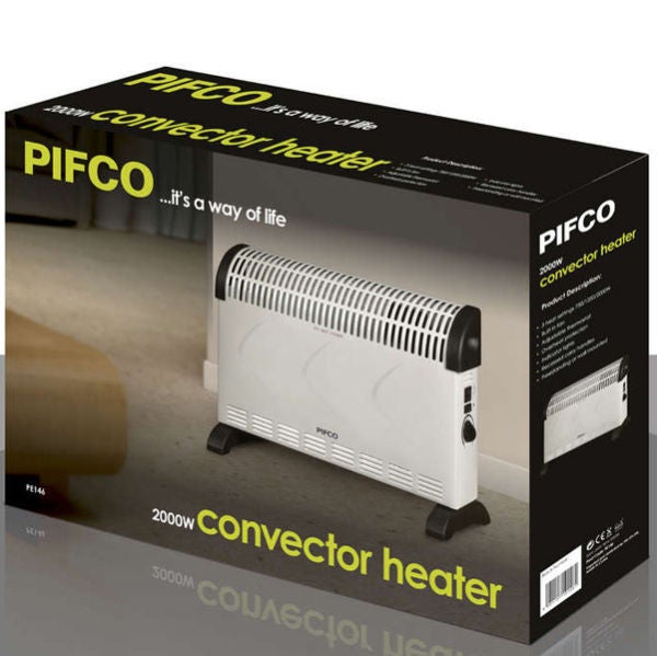 Pifco PE146 2000W Turbo Convection Heater with Fan Homeware - Zavvi UK