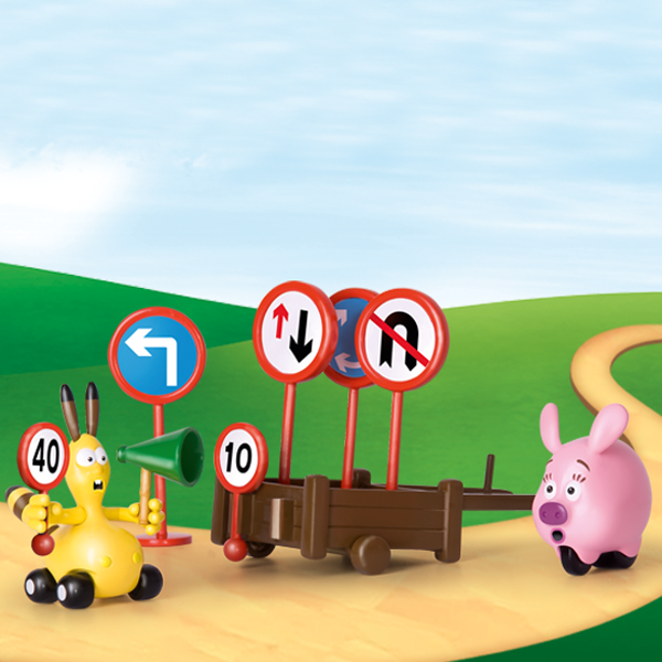 Jungle Junction Road Signs with Bungo and Zooter Toys - Zavvi UK