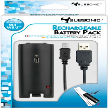 Nintendo Wii-U: Rechargeable Battery Pack - Black Wii U accessories ...