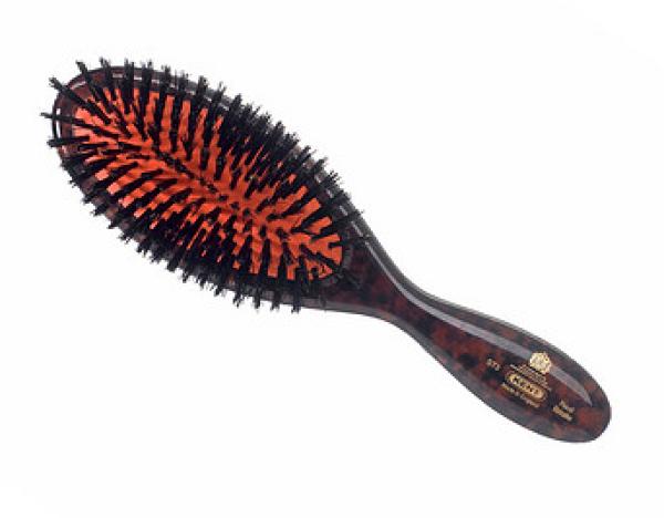 Kent Brushes Small Tortoiseshell Black Bristle Brush | HQ Hair