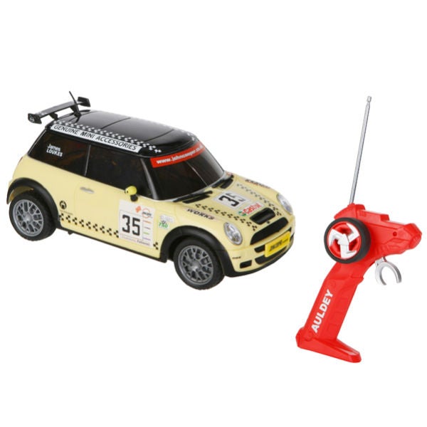 Race Tin: Mini Cooper Remote Control Car - Yellow and Black - IWOOT UK