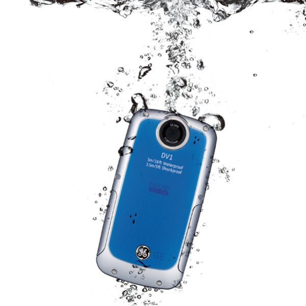 GE DV1 Waterproof Pocket Video Camera - Blue - IWOOT UK
