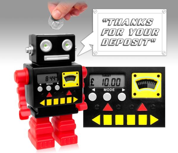 Retro Robot Money Bank - IWOOT UK