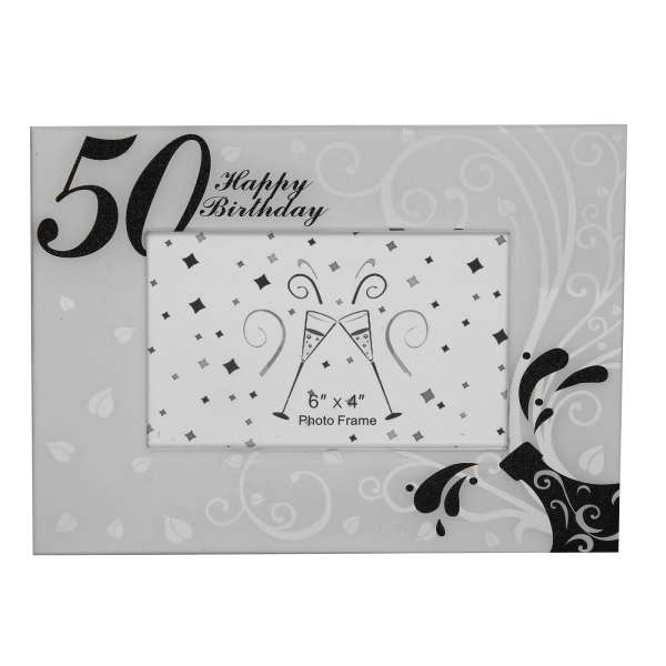 Satin 50th Birthday Photo Frame - IWOOT UK