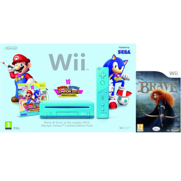 Nintendo Wii Console (Blue) Bundle (Includes Mario and Sonic At The ...