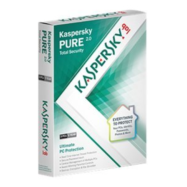 Kaspersky Pure v2 Total Security 3 User 1 Year DVD Box Computing - Zavvi UK