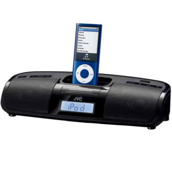 JVC Portable Clock Radio Audio System RA-P1B (iPod/iPhone) Electronics ...