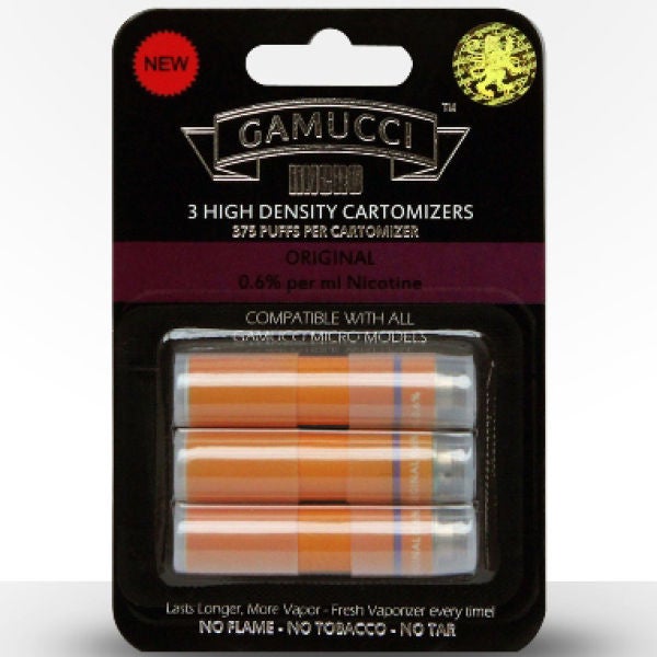 Gamucci Original pack of 3 Cartomizers - 0.6% Nicotine - IWOOT UK