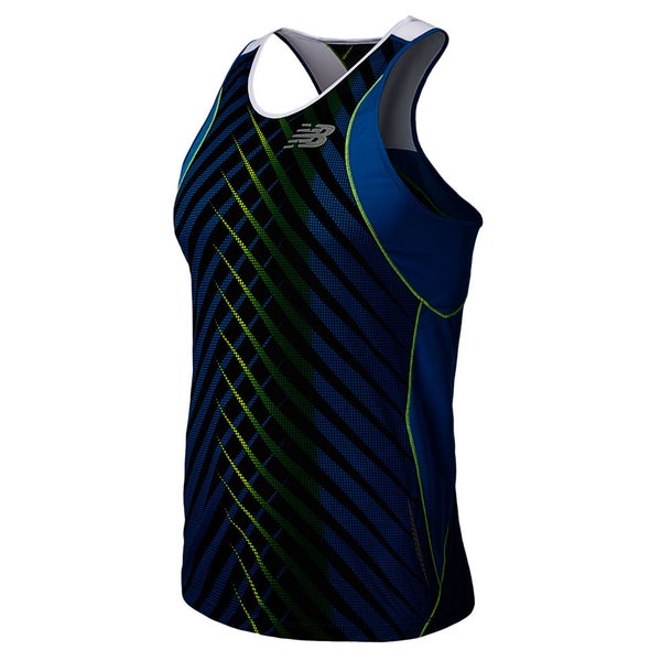 New Balance Men's NBX Excel Race Singlet - Laser Blue/Yellow Sports ...