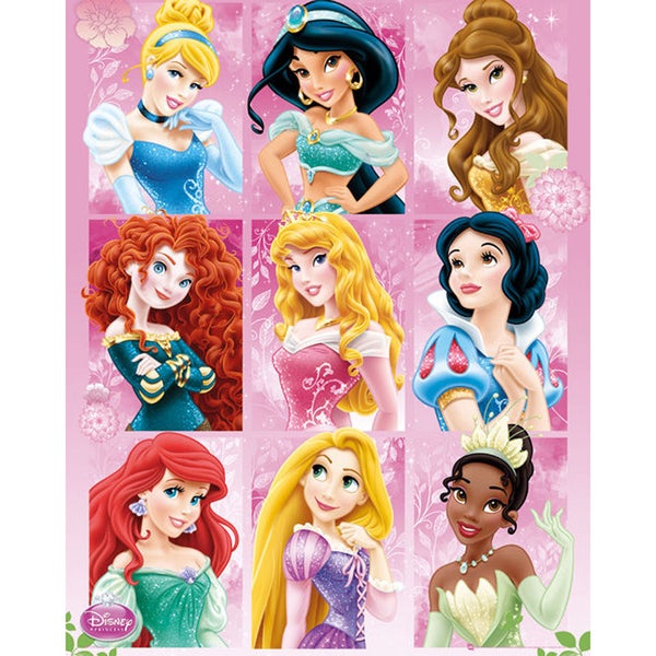Disney Princess Grid - Mini Poster - 40 x 50cm Merchandise - Zavvi UK