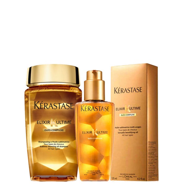 Kérastase Elixir Ultime Huile Lavante Bain (250ml) and Oil (125ml) Duo ...