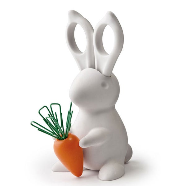 Desk Bunny Scissors and Clips - White - IWOOT UK