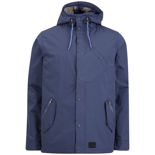 Boxfresh Men's Bietal Jacket with Aztec Lined Hood - Navy Mens Clothing ...