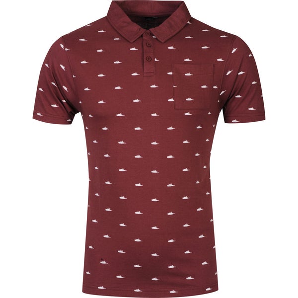 Atticus Men's Flock Polo Shirt - Oxblood Red Clothing - Zavvi UK