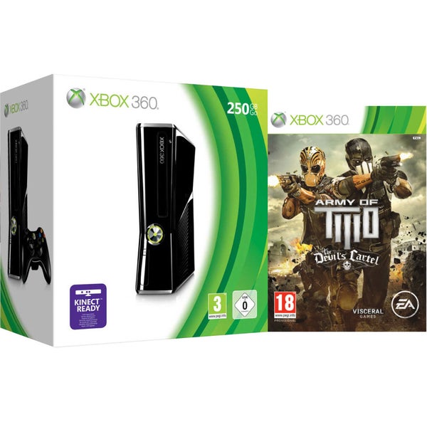 Xbox 360 250GB Matte Black Console: Bundle Includes Army Of Two: The ...