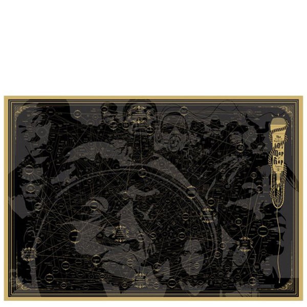 Map of Rap Art Print by Pop Chart Lab Traditional Gifts - Zavvi UK