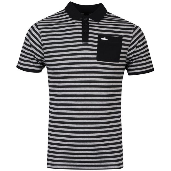 Atticus Men's Joey Polo Shirt - Black/Grey Clothing - Zavvi US