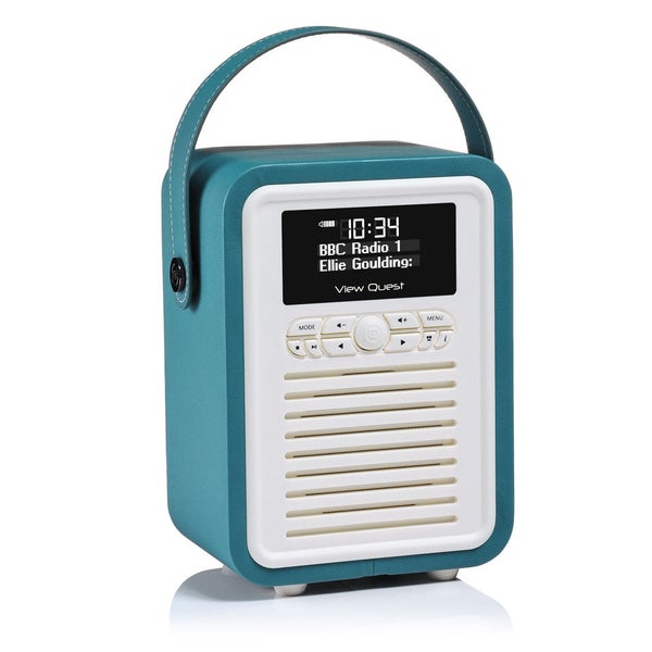 View Quest Retro Mini Bluetooth DAB+ Radio - Teal Electronics - Zavvi UK