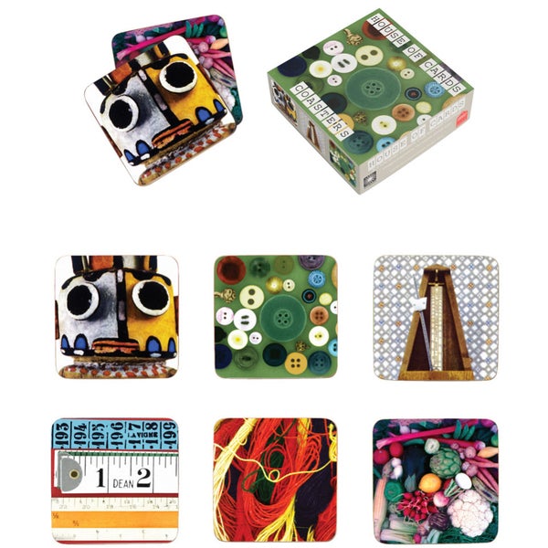 Eames Office House of Cards Mixed Coasters Set of 6 - IWOOT UK