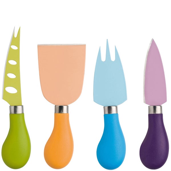 Zassenhaus Set of 4 Coloured Cheese Knives Homeware - Zavvi US