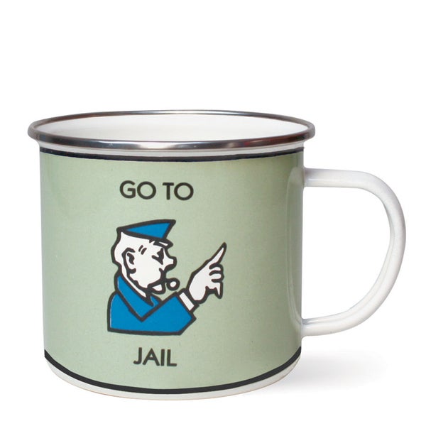Monopoly Go To Jail Enamel Mug Gifts - Zavvi UK