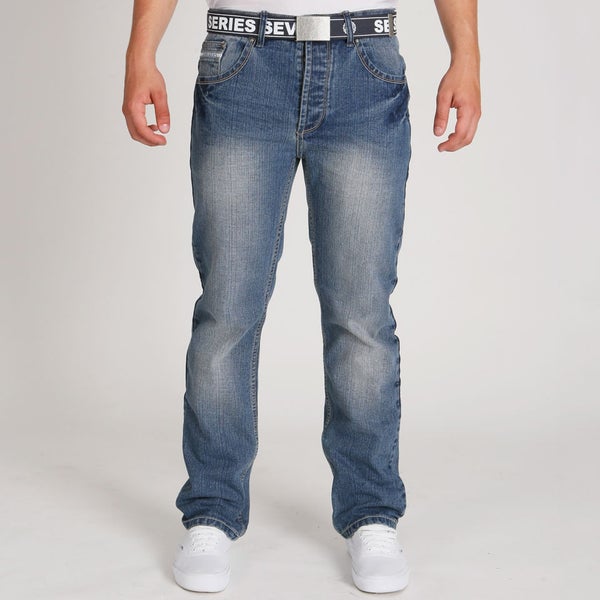 Seven Series Men's Fuel Jeans - Light Wash Mens Clothing - Zavvi UK