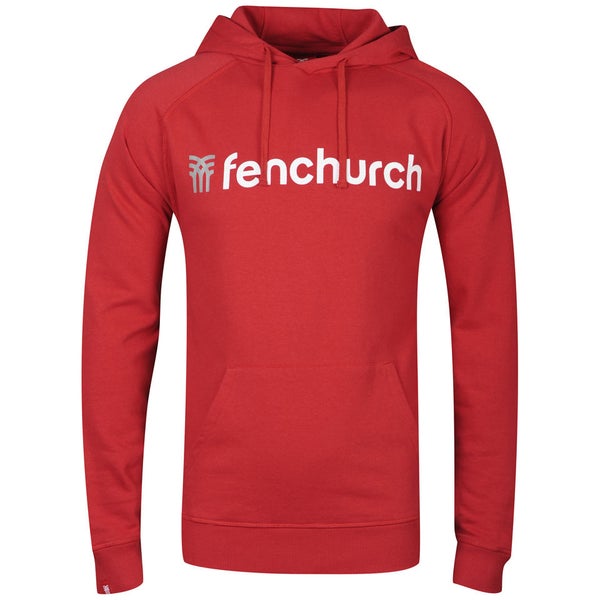 Fenchurch Men's Sweatshirt Word Hoody - Ketchup Red/Paloma Grey/White ...