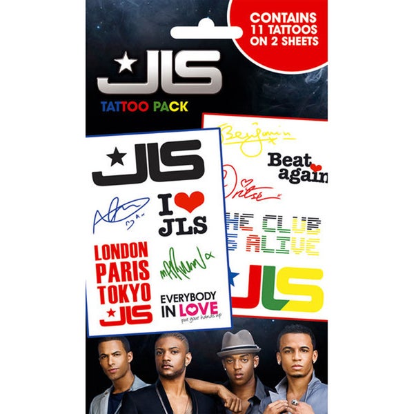JLS Logos & Signatures - Tattoo Pack Merchandise - Zavvi UK